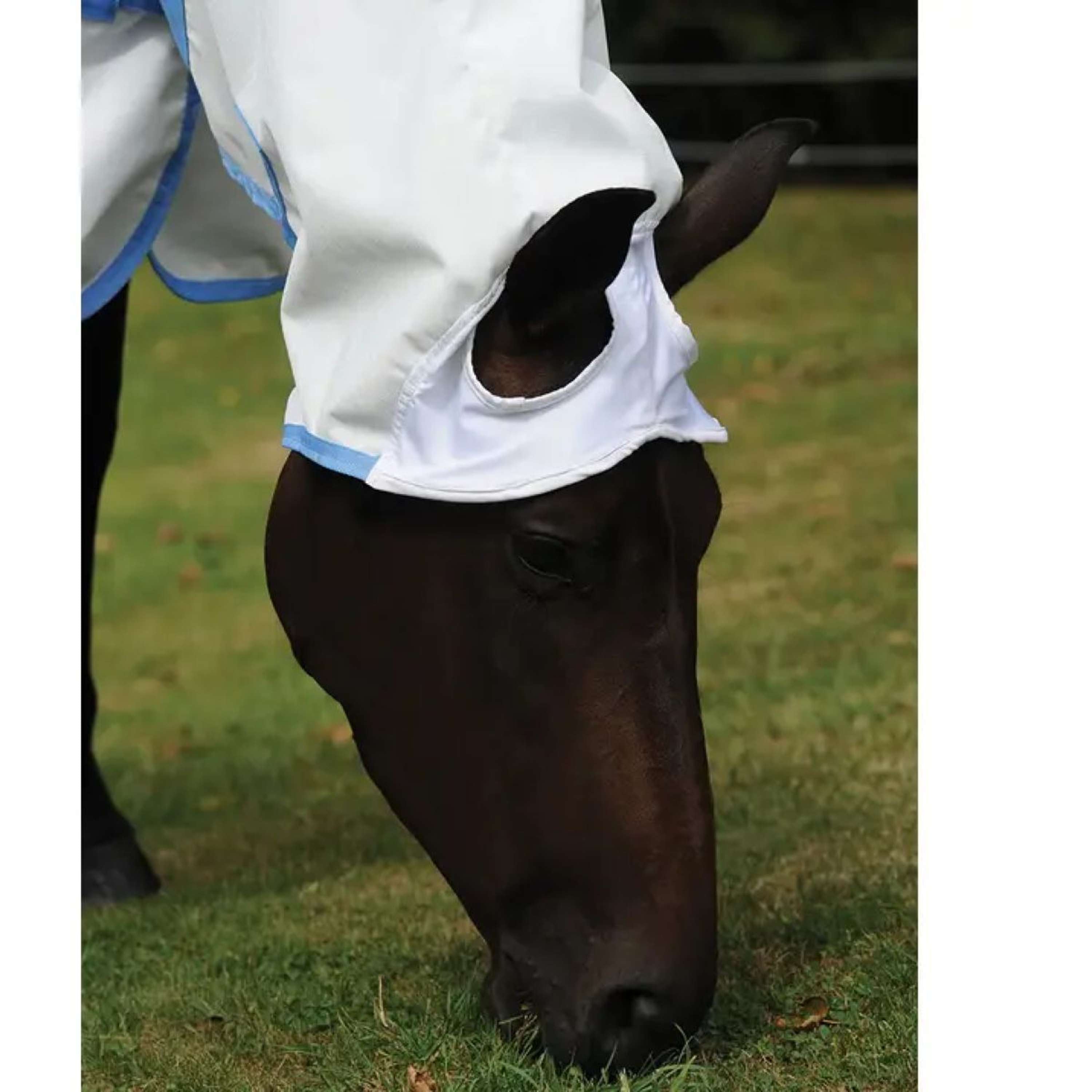 Weatherbeeta Eczeemdeken Sweet Itch Combo Neck Wit/Blauw | Agradi.nl